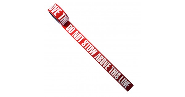 DO NOT STOW ABOVE THIS LINE - Colour Printed Tape