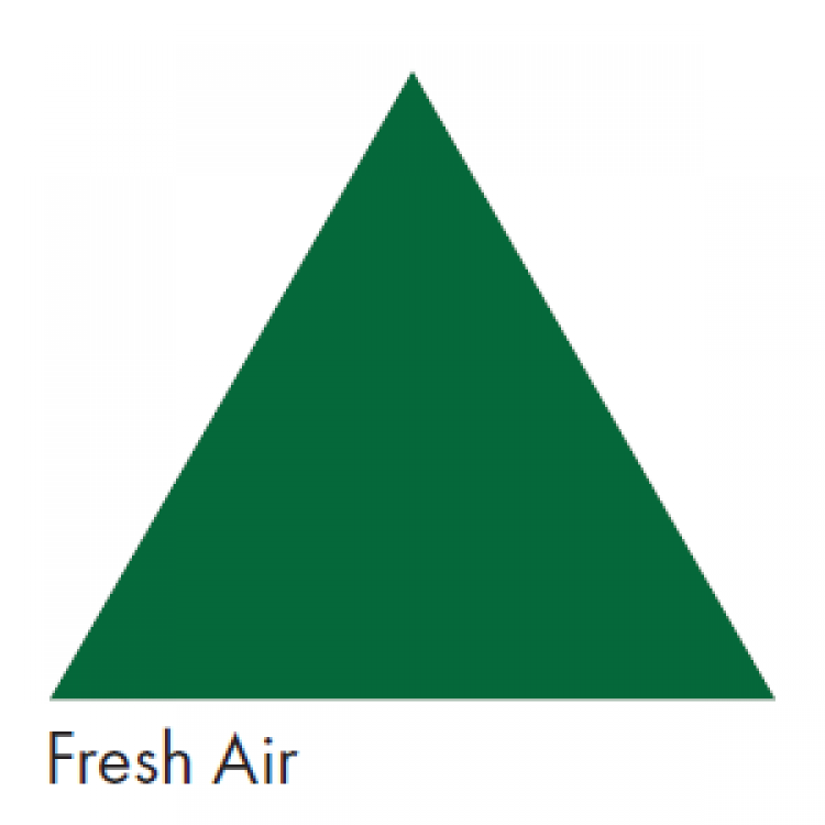 Green Representing Fresh Air - Ductwork Identification (ID) Triangles ...
