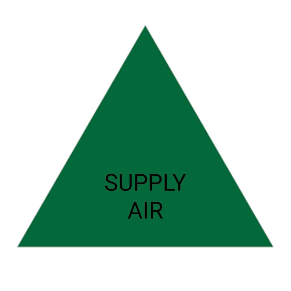 SUPPLY AIR (Green) - Ductwork Identification (ID) Triangles- Campbell ...