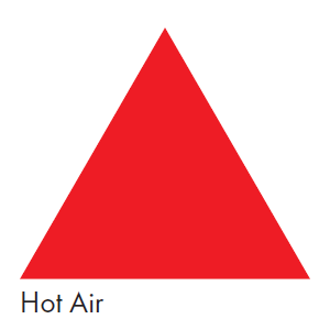 Red representing Hot Air - Ductwork Identification (ID) Triangles ...