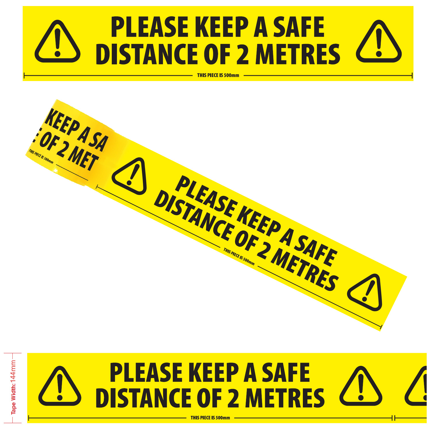 Please Keep a Safe Distance of 2 Metres - Floor Marking/Signage Social ...
