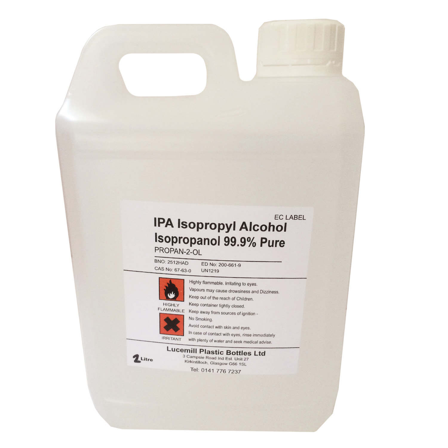 Isopropanol Alcohol - High Strength (5L) - Campbell International ...