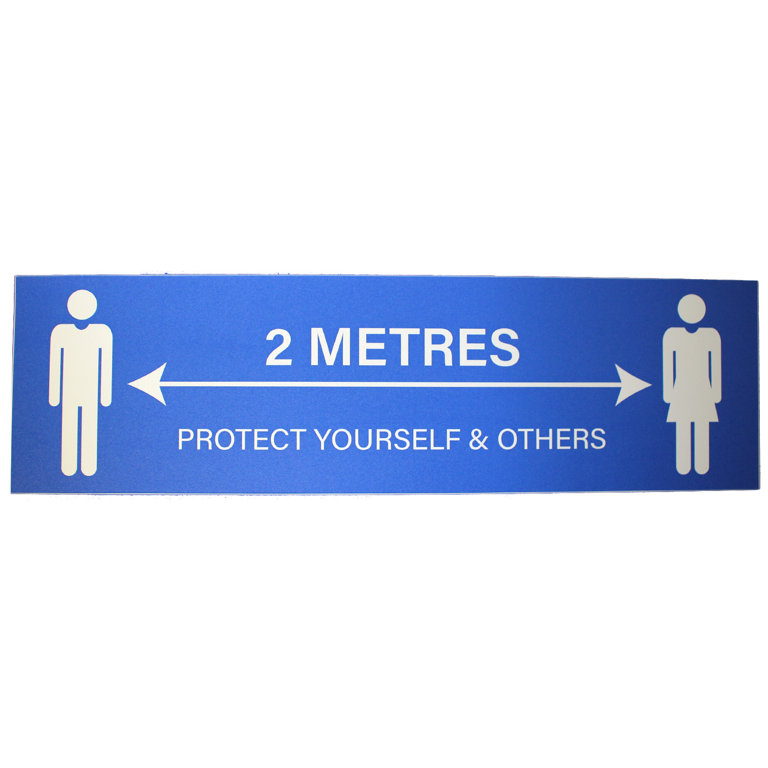 2 Metres Protect Yourself and Others (Blue) - Premium Social Distancing ...