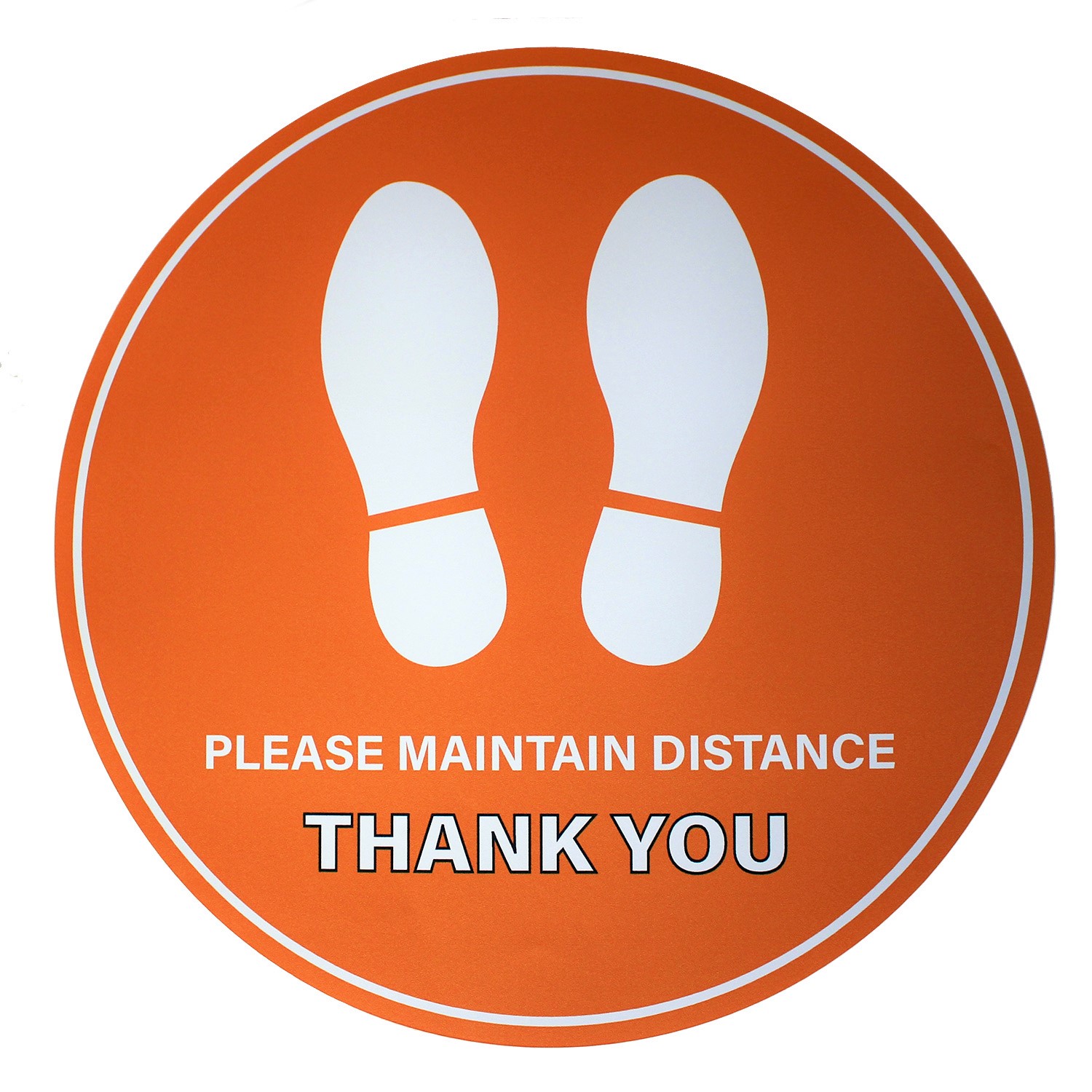 Please Maintain Distance Thank You - Premium Floor Marking Signs (12 ...