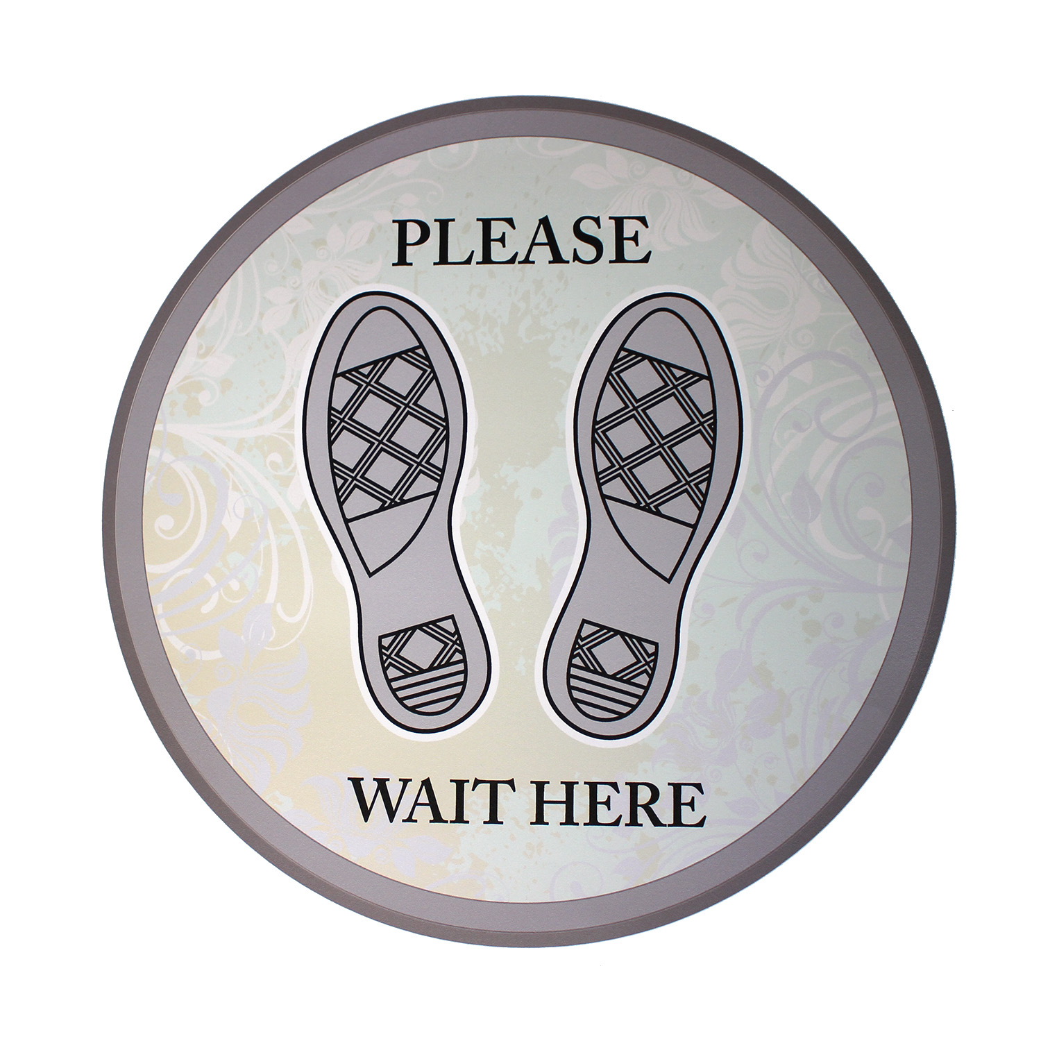 Please Wait here - Premium Floor Marking Signs (12" / 300mm) - Campbell ...