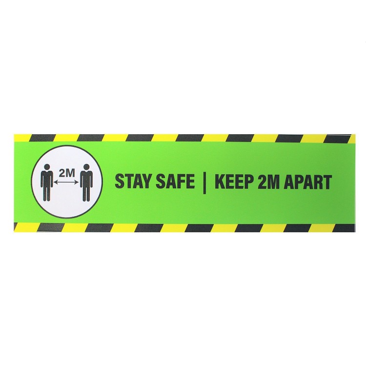 Stay Safe Keep 2M Apart (Green) - Premium Social Distancing Floor ...