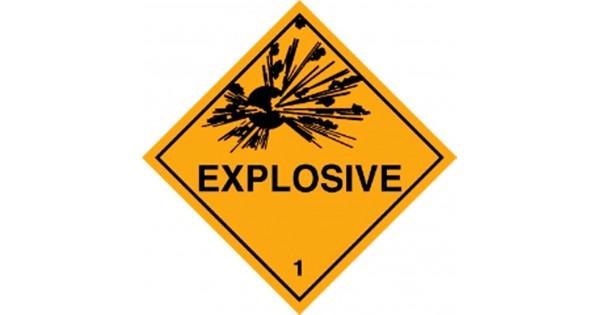 1 EXPLOSIVE - Hazard Labels