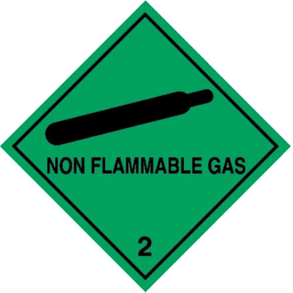 2 NON FLAMMABLE GAS - Hazard Labels