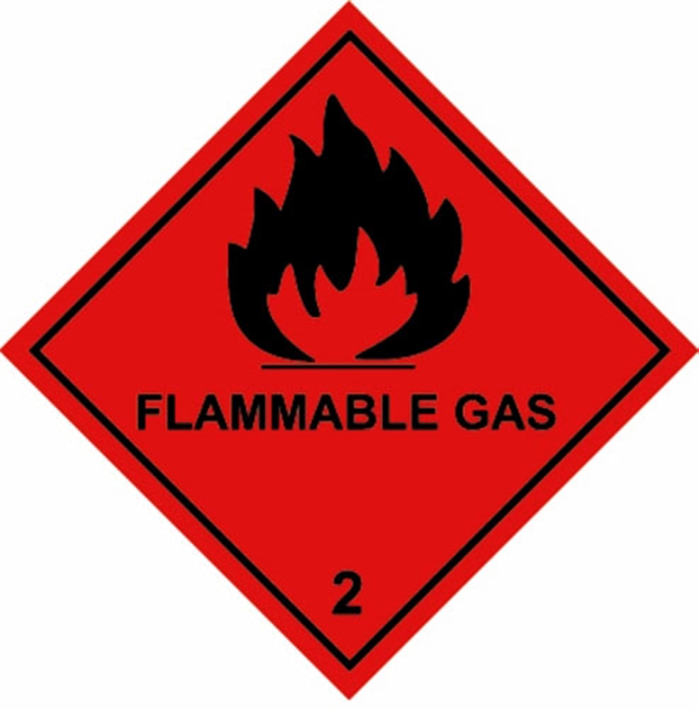 2 FLAMMABLE GAS - Hazard Labels