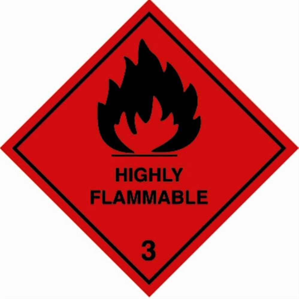 3 HIGHLY FLAMMABLE - Hazard Labels
