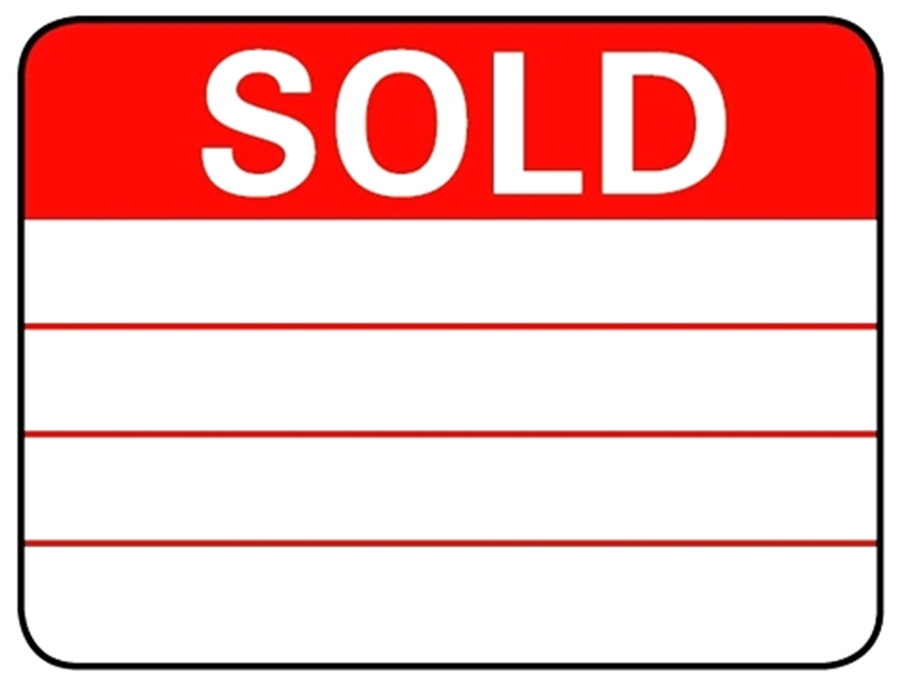 Sold - Retail Promotion Labels