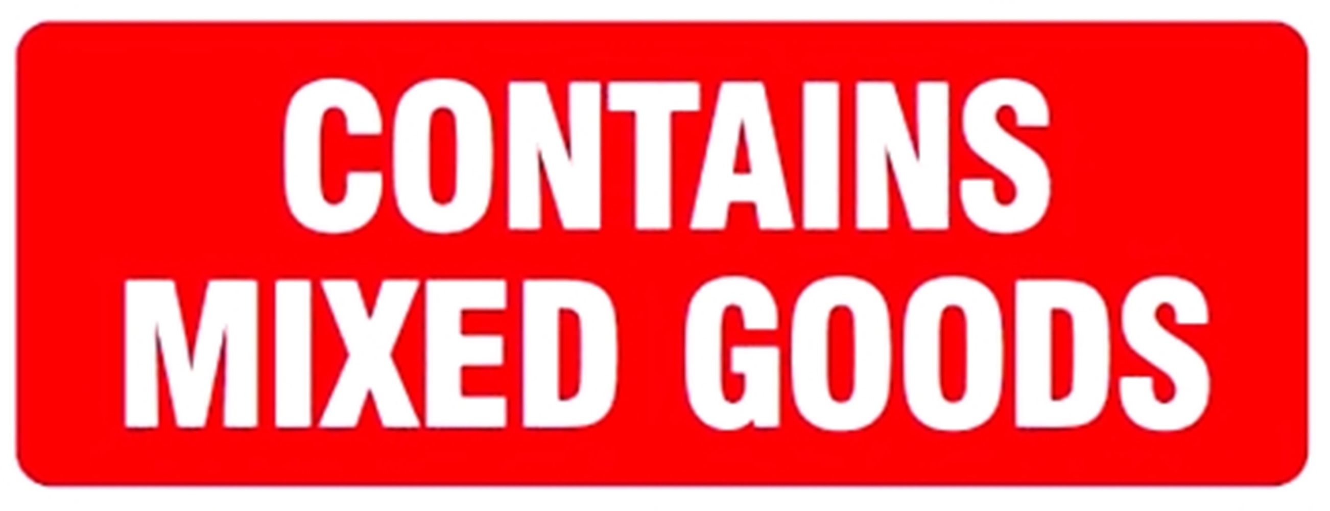 CONTAINS MIXED GOODS - Parcel Labels