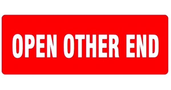 OPEN OTHER END - Parcel Labels