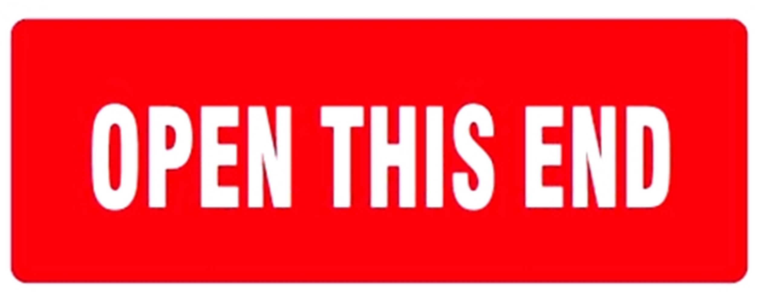 OPEN THIS END - Parcel Labels