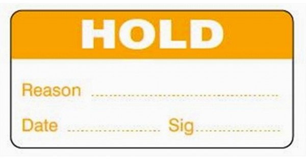 HOLD - Quality Control Labels
