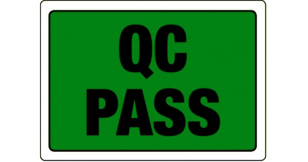 QC PASS (Permanent Adhesive) - Quality Control Labels