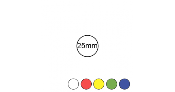 25mm Diameter - Plain Reel Labels