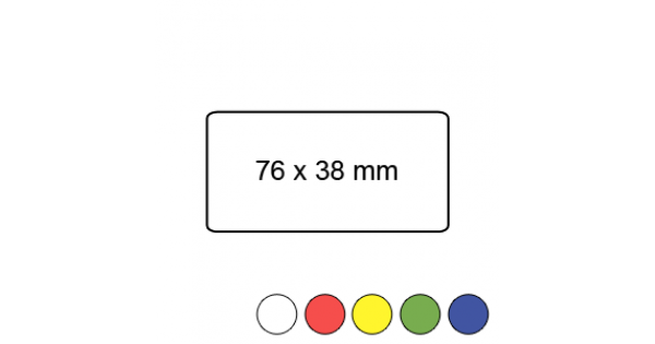 76mm x 38mm - Plain Reel Labels