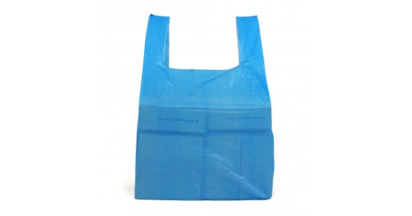 Blue Vest Plastic Carrier Bags (11x16.5x20" / 280x410x510mm)- Campbell ...
