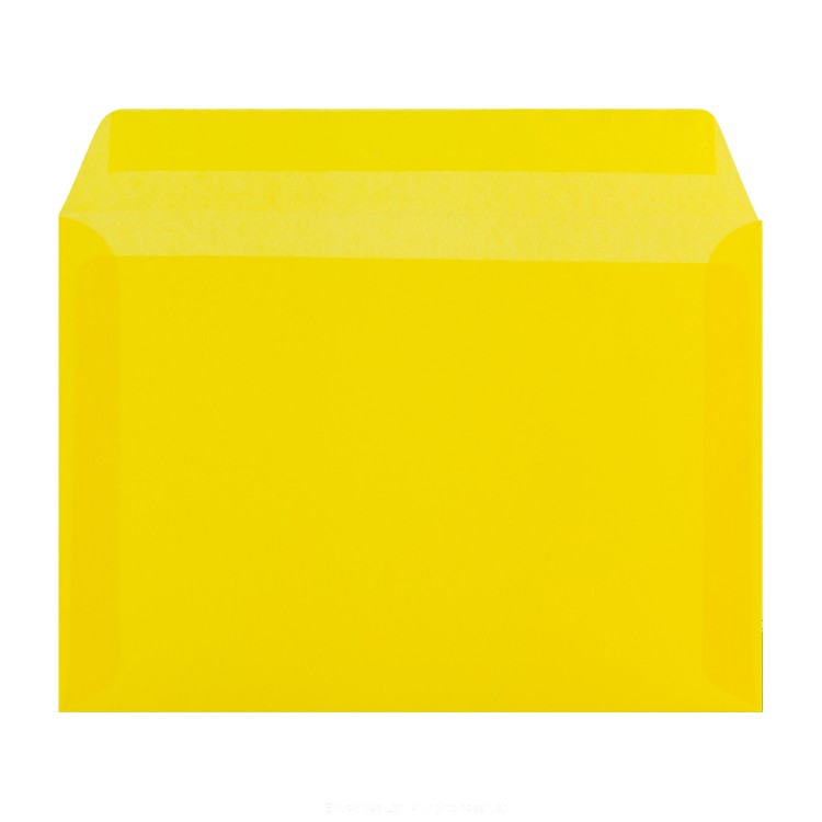 162x229mm C5 Yellow Translucent Gummed Diamond Envelopes - Qty 100