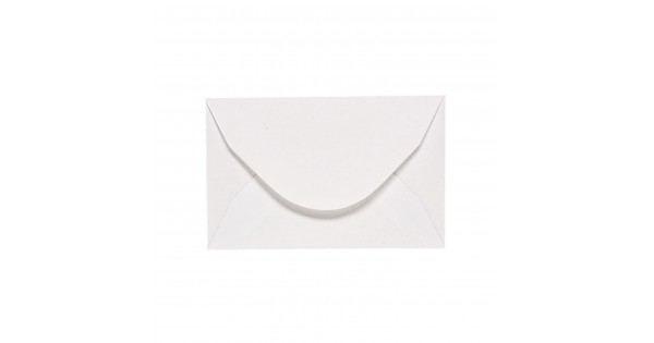 64x99mm White 70gsm Gummed Diamond Envelopes - Qty 100