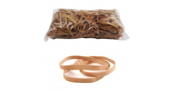 No. 69 (150 x 6 x 1.1mm) Natural Elastic/Rubber Bands (1 x 1lb/454g bag ...