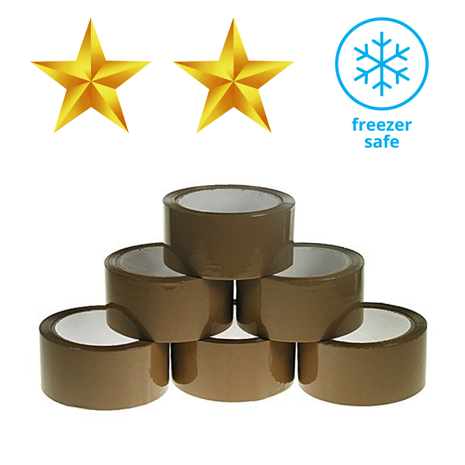 Polypropylene Freezer Spec 25 Micron Packing Tape - Buff - Box of 36 ...