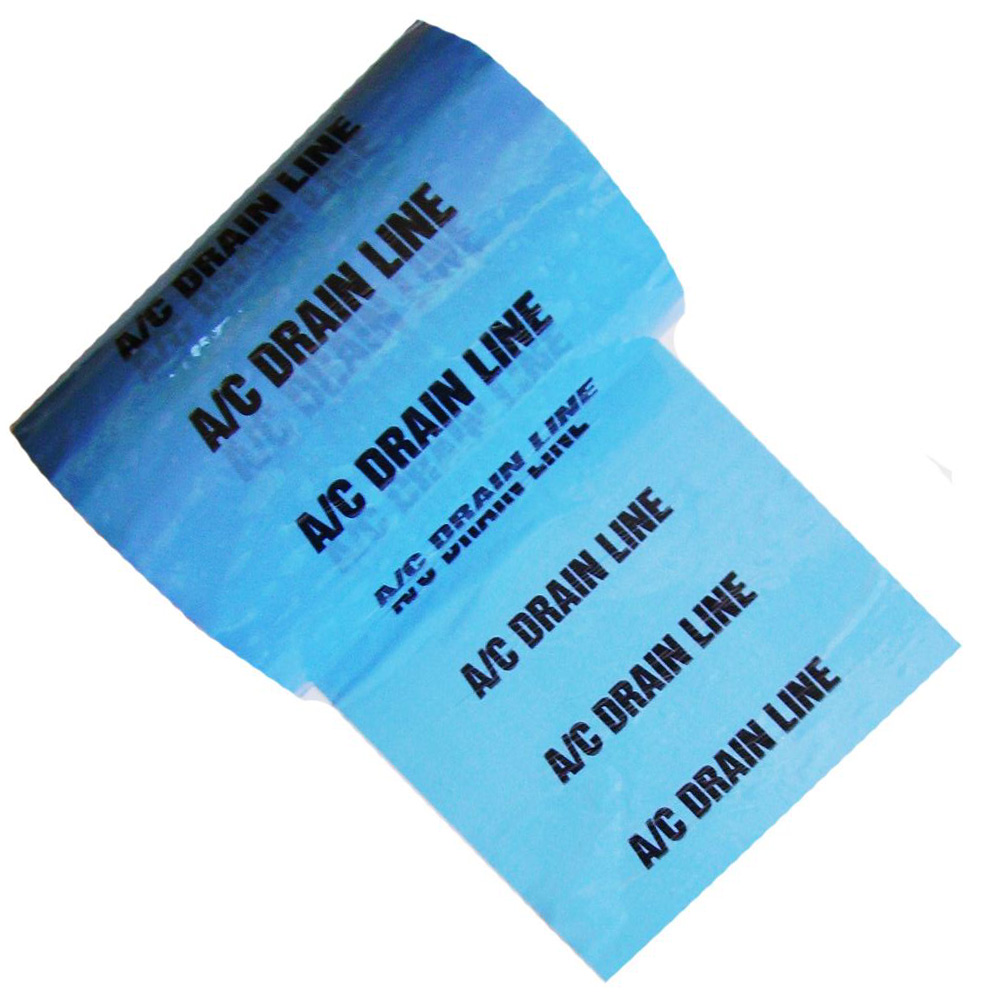A/C DRAIN LINE - Colour Printed Pipe Identification (ID) Tape- Campbell ...