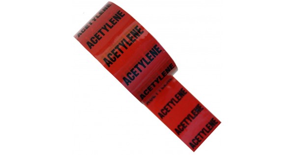 ACETYLENE - Colour Printed Pipe Identification (ID) Tape- Campbell ...