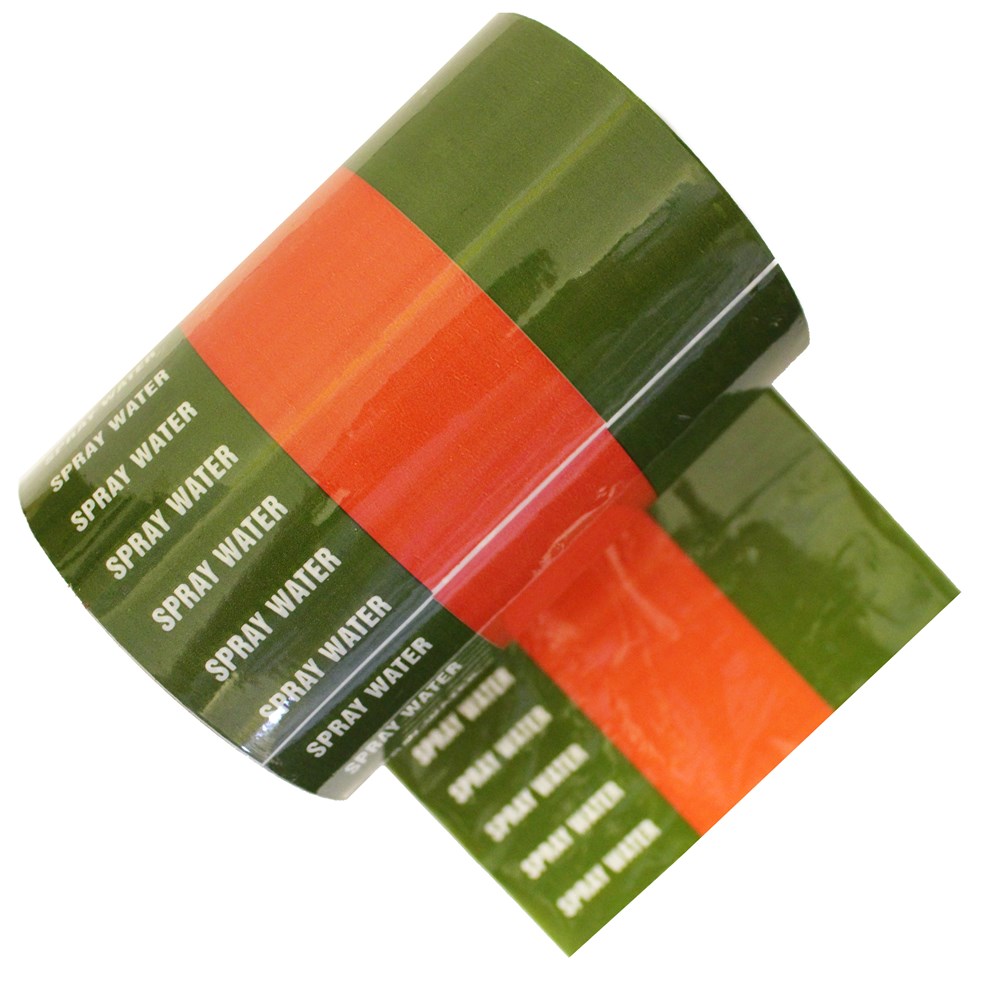 SPRAY WATER - Banded Pipe Identification ID Tape- Campbell ...