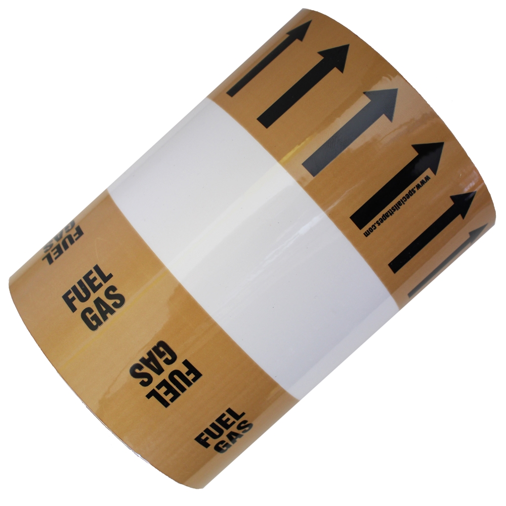 FUEL GAS (Arrows) - All Weather Pipe Identification (ID) Tape- Campbell ...