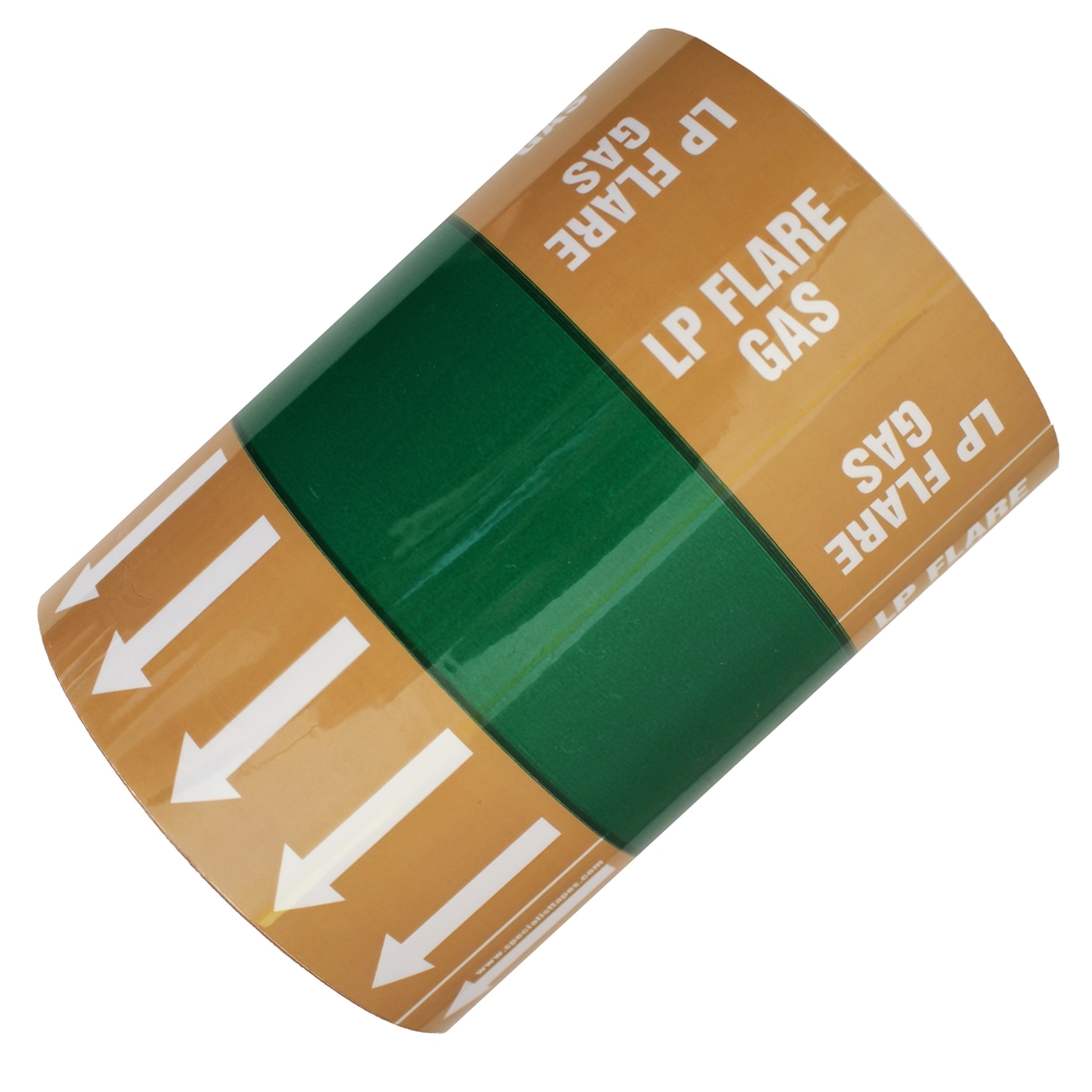 LP FLARE GAS (Arrows) - All Weather Pipe Identification (ID) Tape ...