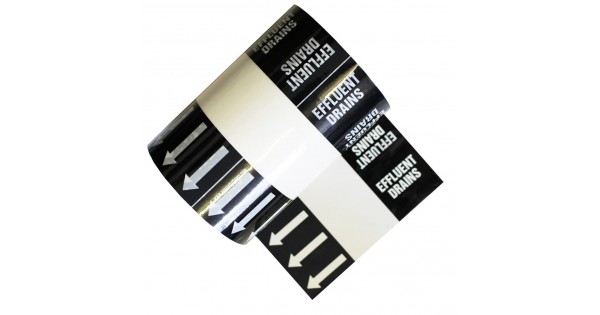 EFFLUENT DRAINS - Banded Pipe Identification ID Tape- Campbell ...