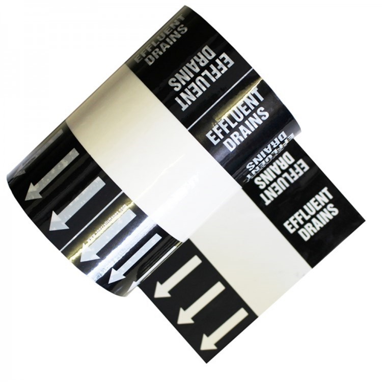 EFFLUENT DRAINS - Banded Pipe Identification ID Tape- Campbell ...