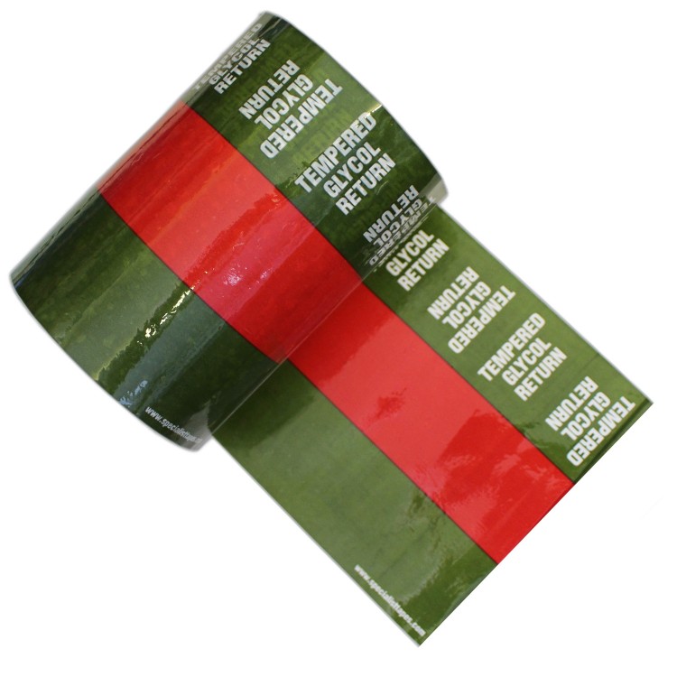 TEMPERED GLYCOL RETURN - Banded Pipe Identification (ID) Tape ...