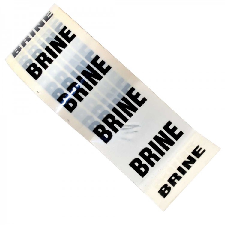 BRINE - White Printed Pipe Identification (ID) Tape- Campbell ...