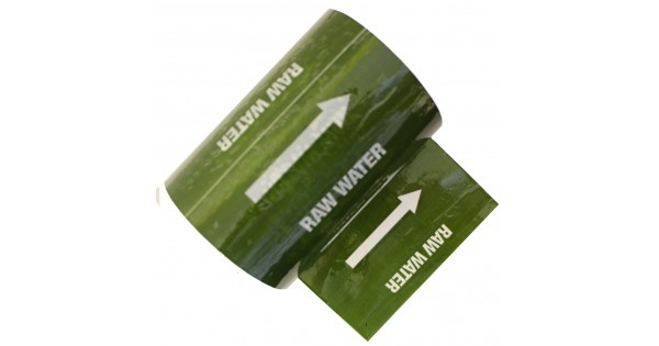 RAW WATER (Arrows) - Colour Printed Pipe Identification (ID) Tape ...