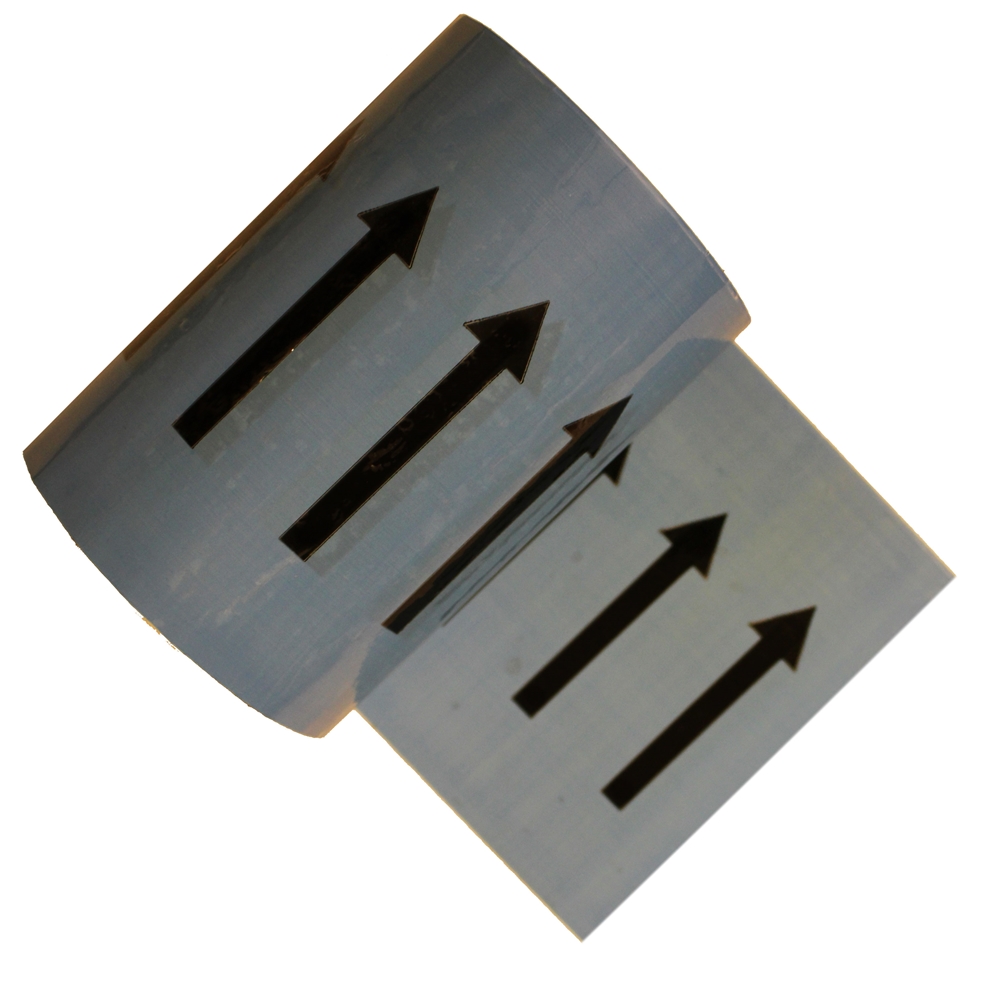 Arrows on Grey - Colour Printed Pipe Identification (ID) Tape- Campbell ...