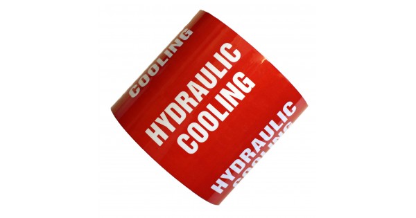 HYDRAULIC COOLING (100mm) - All Weather Pipe Identification (ID) Tape ...