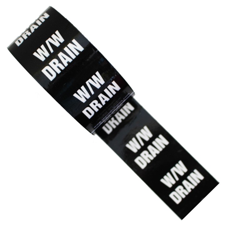 W/W DRAIN (48mm) - Colour Printed Pipe Identification (ID) Tape ...
