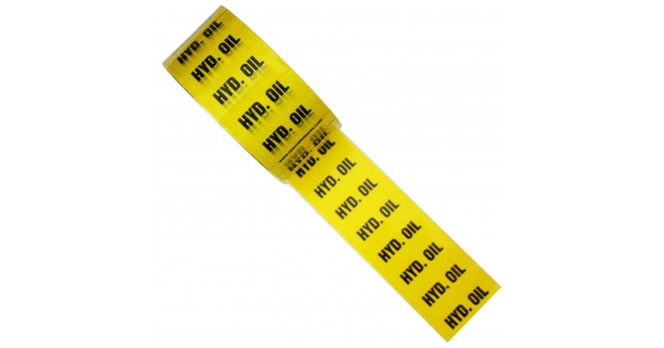 HYD. OIL (Hydraulic Oil) - Colour Printed Pipe Identification (ID) Tape ...