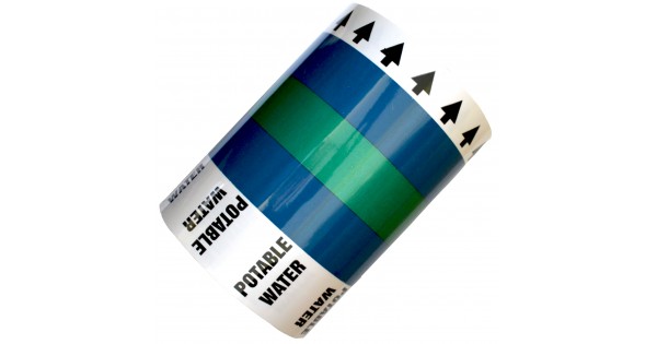 ISO 5010 - PORTABLE WATER (Arrows) - Banded Marine All Weather Pipe ...