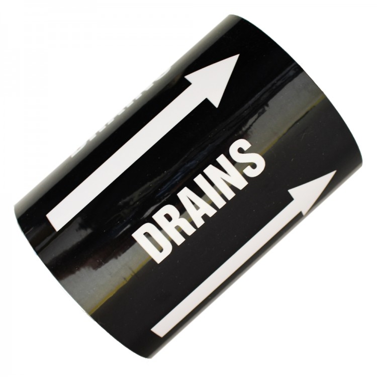 DRAINS (Arrows) - All Weather Pipe Identification (ID) Tape- Campbell ...