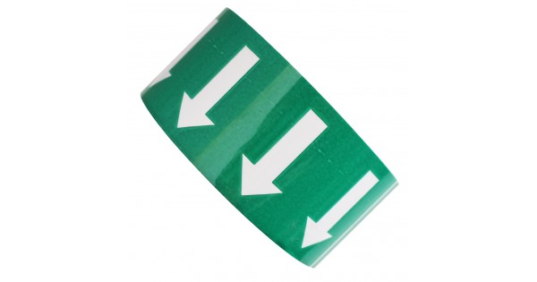 Arrows on Green - All Weather Pipe Identification (ID) Tape- Campbell ...