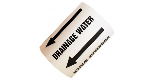 DRAINAGE WATER (Arrow) - All Weather Pipe Identification (ID) Tape ...