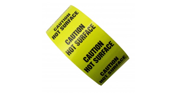 CAUTION HOT SURFACE - All Weather Pipe Identification (ID) Tape ...