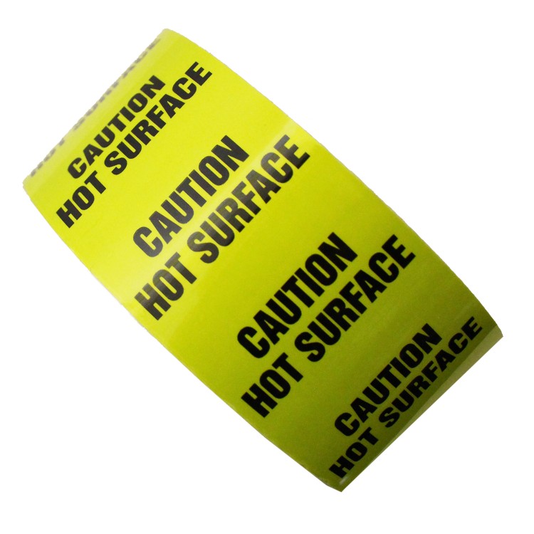CAUTION HOT SURFACE - All Weather Pipe Identification (ID) Tape ...