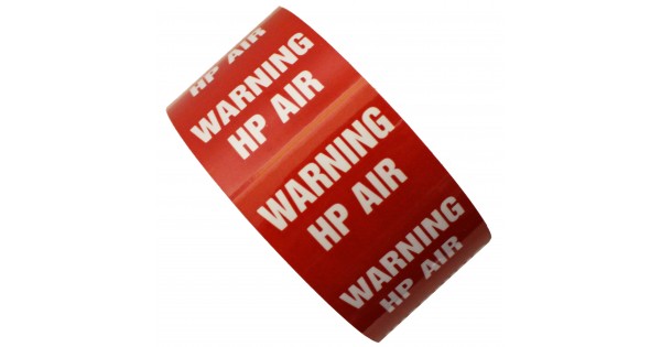 WARNING HP AIR - All Weather Pipe Identification (ID) Tape- Campbell ...