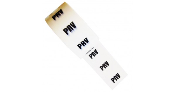 PRV - White Printed Pipe Identification (ID) Tape- Campbell ...