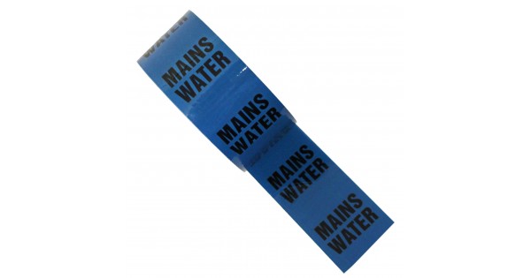 MAINS WATER (Auxillary Blue 18E53) - Colour Printed Pipe Identification ...